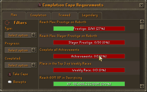 Legendary Completionist Cape